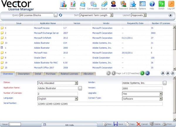 Vector License Manager Software - 2020 Reviews & Demo
